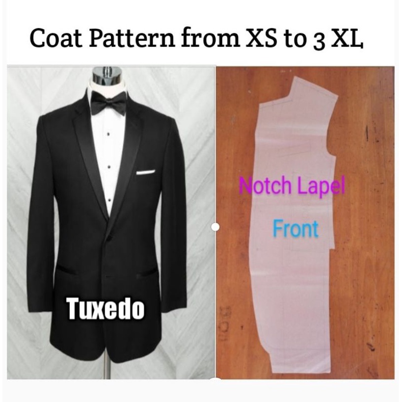 pattern coat, pattern suit, pattern coat notch lapel | Shopee Philippines