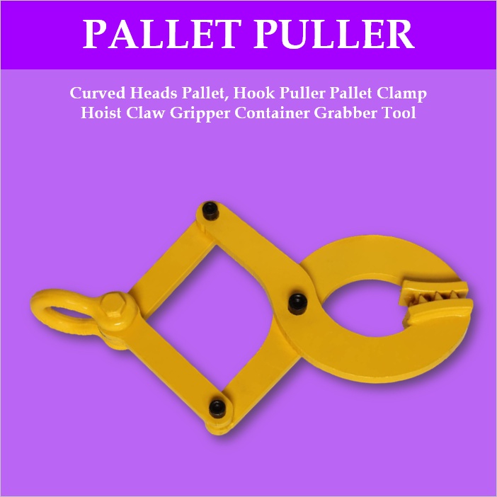 Red 1T 2T 3T Curved Heads Pallet Hook Puller Pallet Clamp Hoist Claw ...
