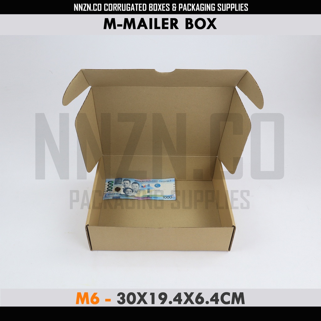 NNZN M-Mailer Box Corrugated Brown Kraft Box T-Mailer Shipping Box Gift ...