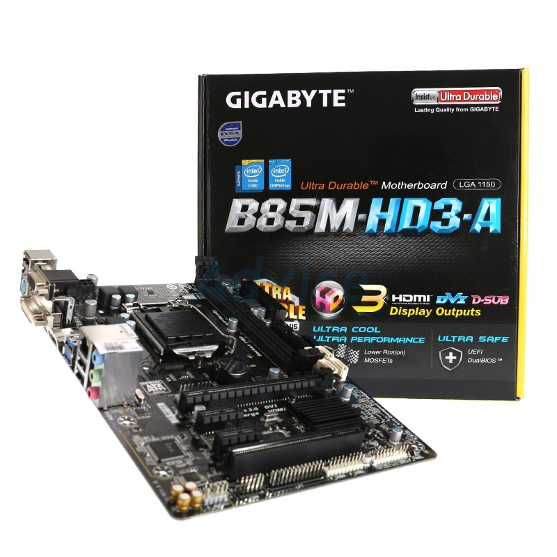 Refurbish GIGABYTE GA-B85M-HD3-A GIGABYTE INTEL B85 S1150 USB3 GIGA ...