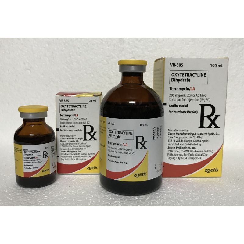 TERRAMYCIN LA 20ML INJECTABLE SOLUTION - ANTIBACTERIAL SOLD PER BOTTLE ...