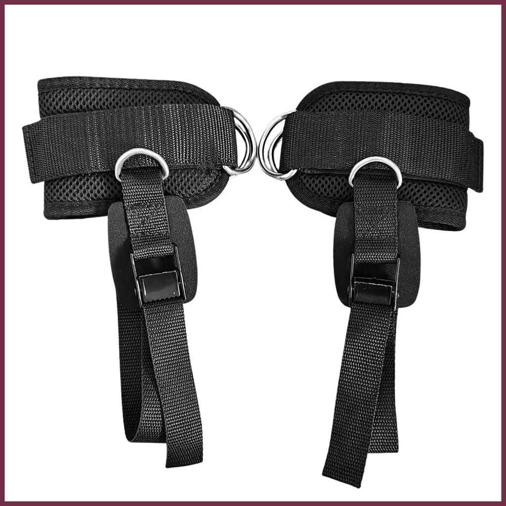 Ankle Straps 2 Pcs Comfortable Adjustable Padded Ankle Wrist Cuffs Gym ...