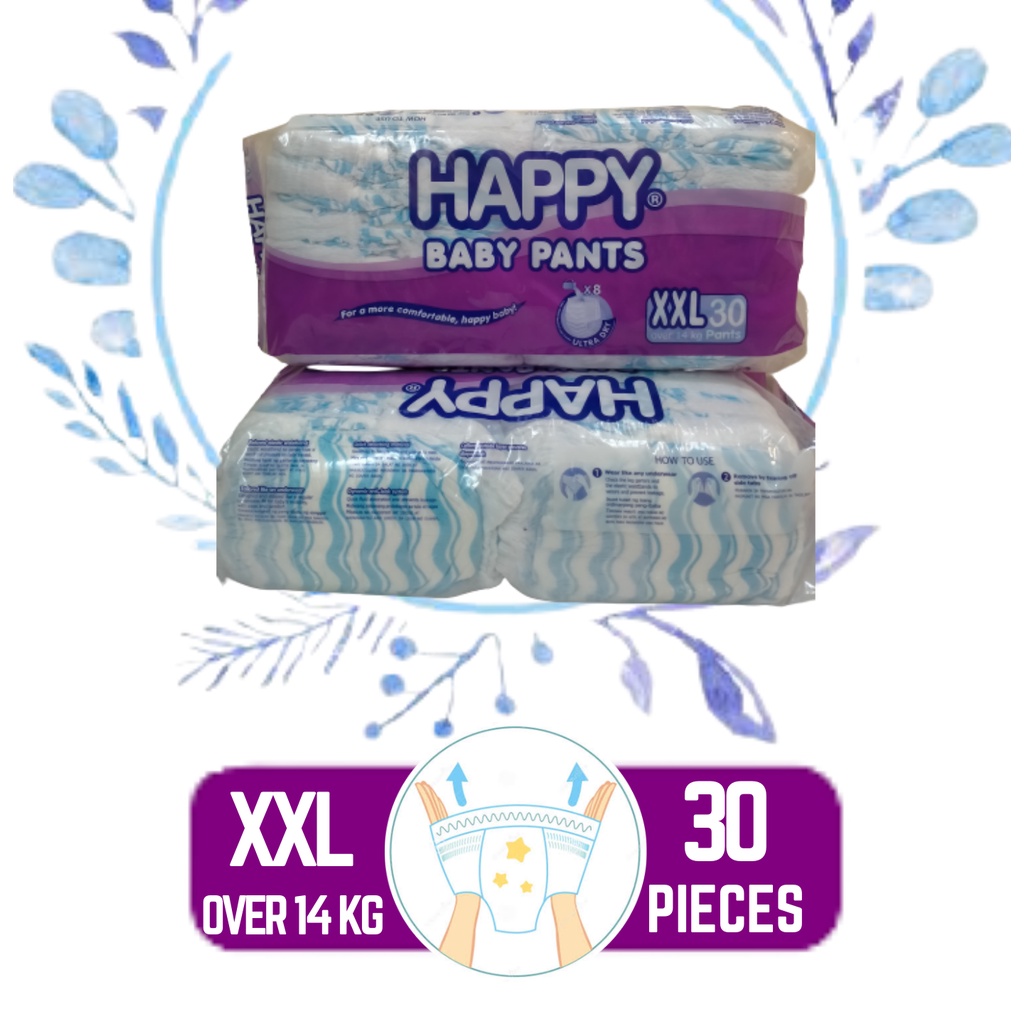 HAPPY PANTS DIAPER XXL x30pcs | Shopee Philippines