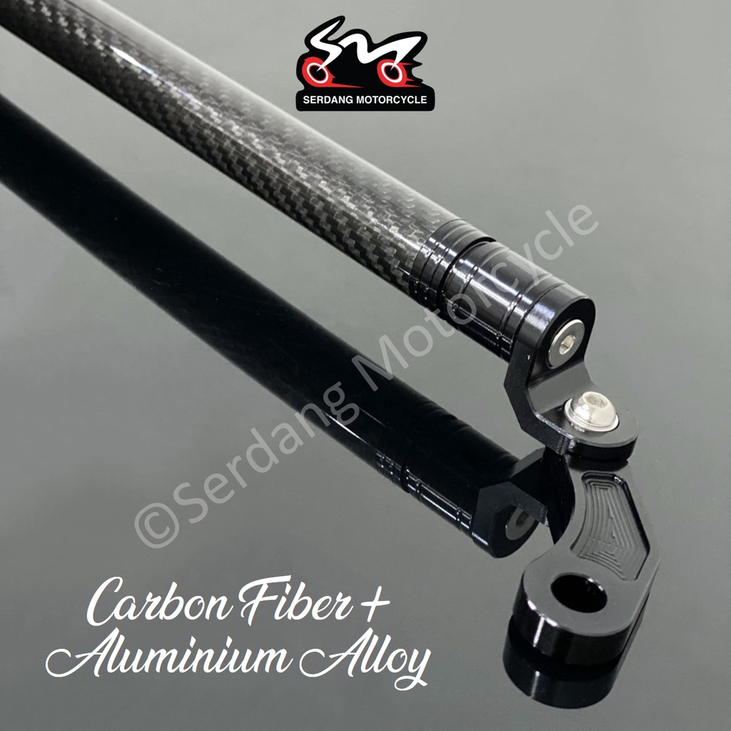Premium Carbon Fiber Navigation Bar Motorcycle Scooter Handle Cross Bar ...