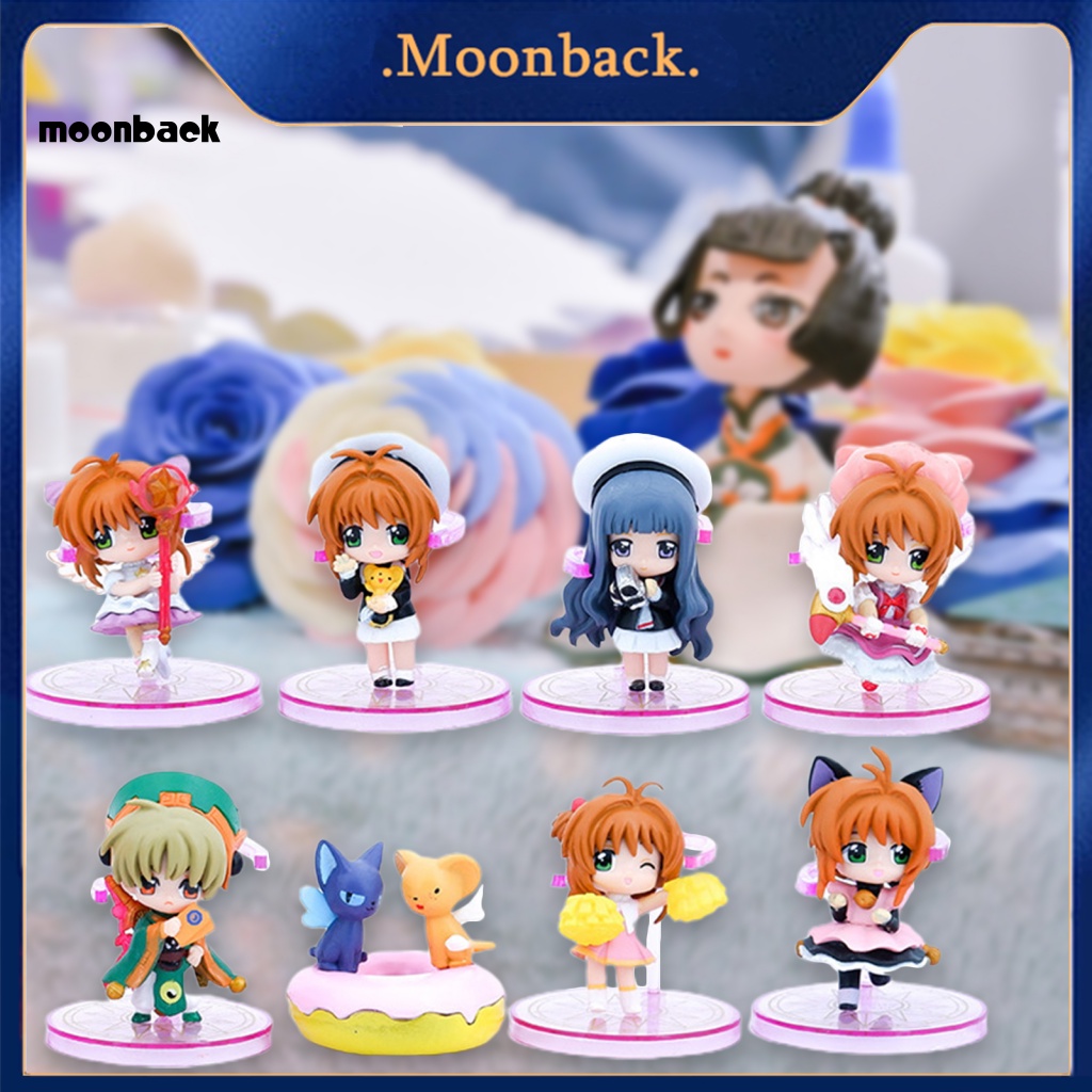 1 Set Anime Statue Anime Card Captor Sakura Figures Toys Realistic ...