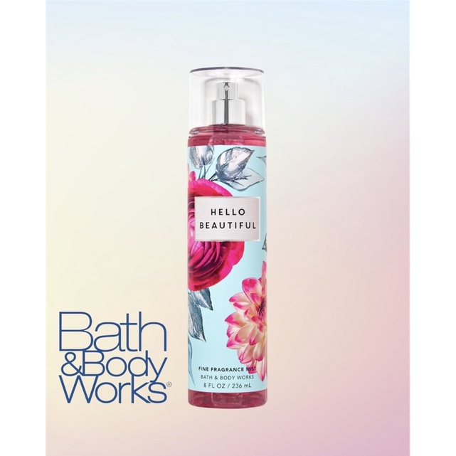 BATH AND BODY WORKS HELLO BEAUTIFUL FINE FRAGRANCE MIST 8 fl oz / 236 ml | Shopee Philippines