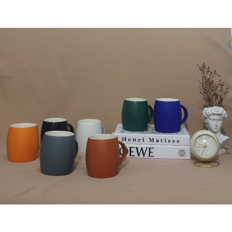 aesthetic neutral color matte and glossy finish mug coffe mug Limited ...