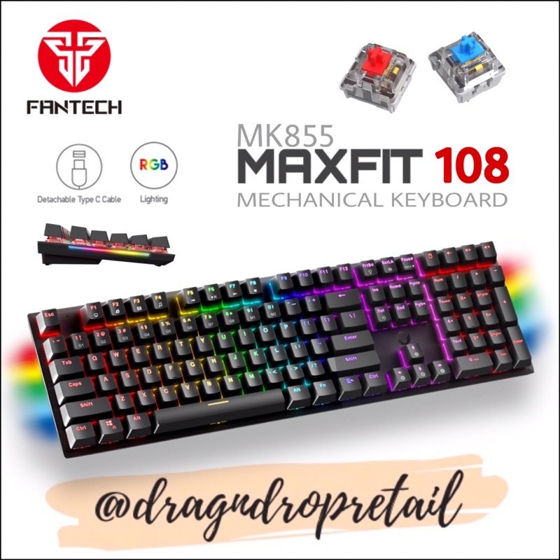 FANTECH MAXFIT 108 MK855 RGB Mechanical Gaming Keyboard | Shopee Philippines