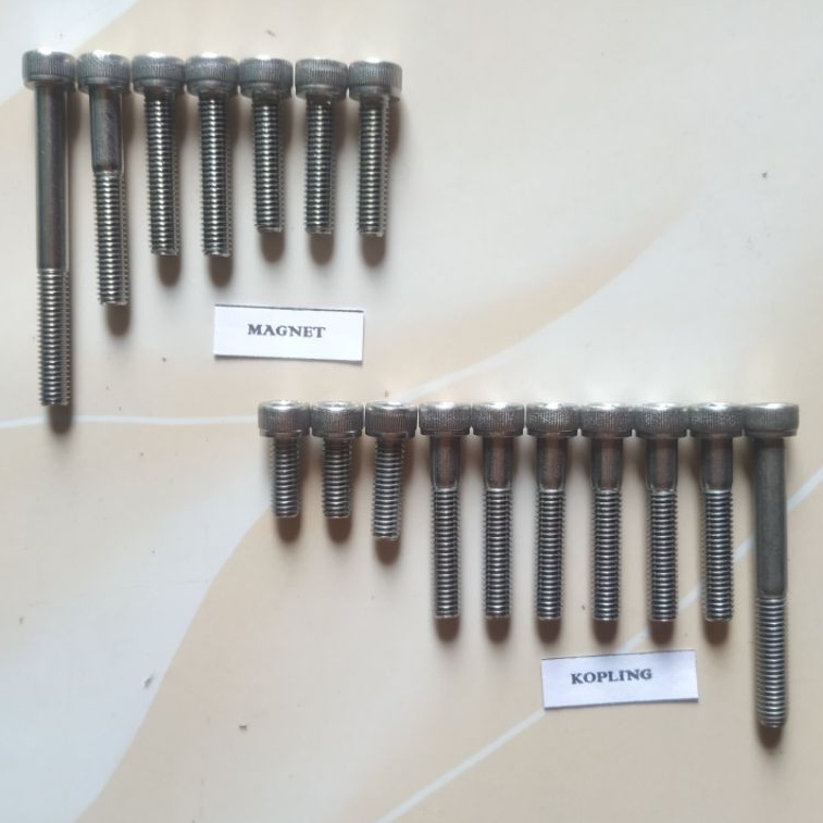 MESIN Rx King RxZ Rx Special Engine Block Bolts Full Stainless Genuine ...