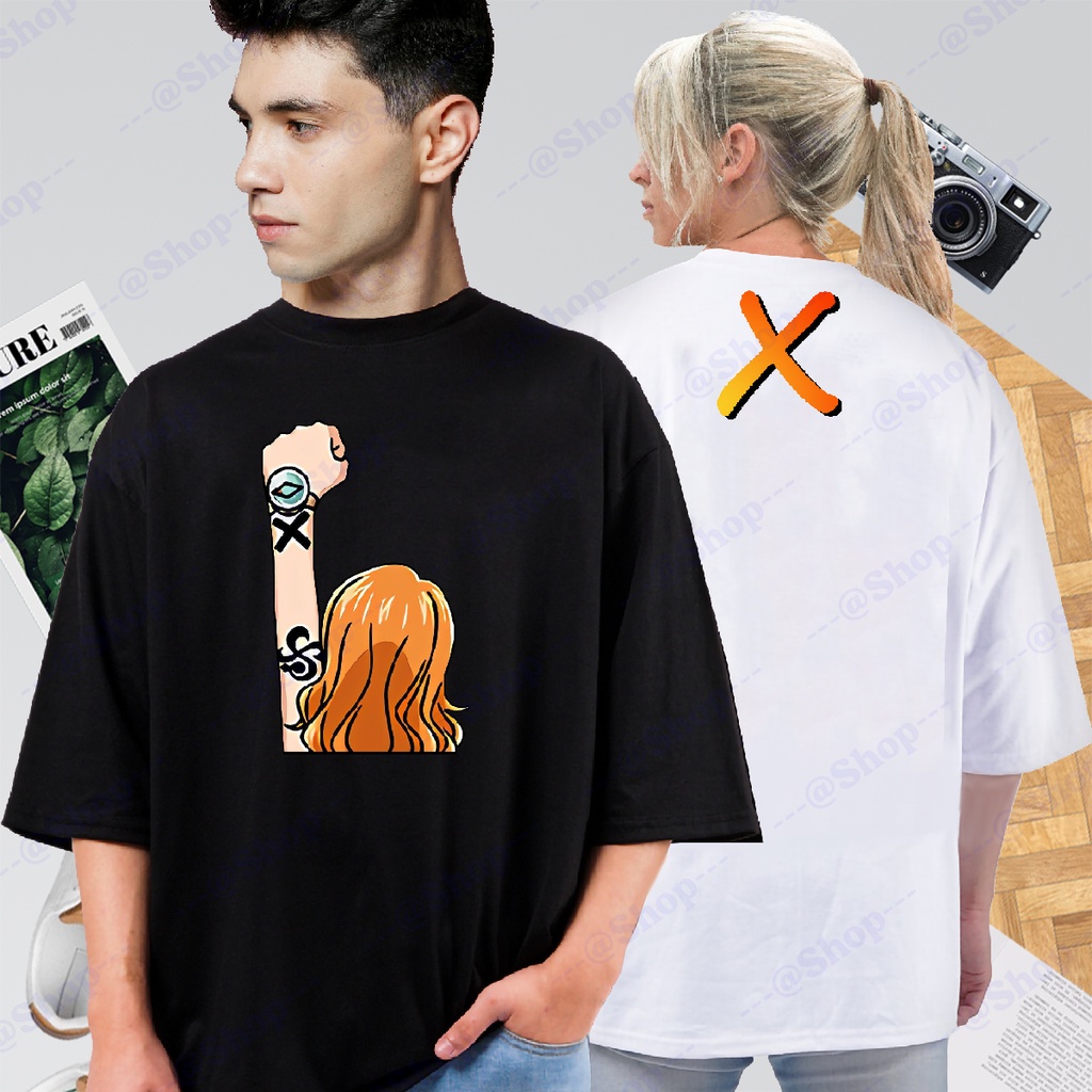 T-shirt Clothing Anime Nami Peace Sign Back to Back Design Cotton (4 ...