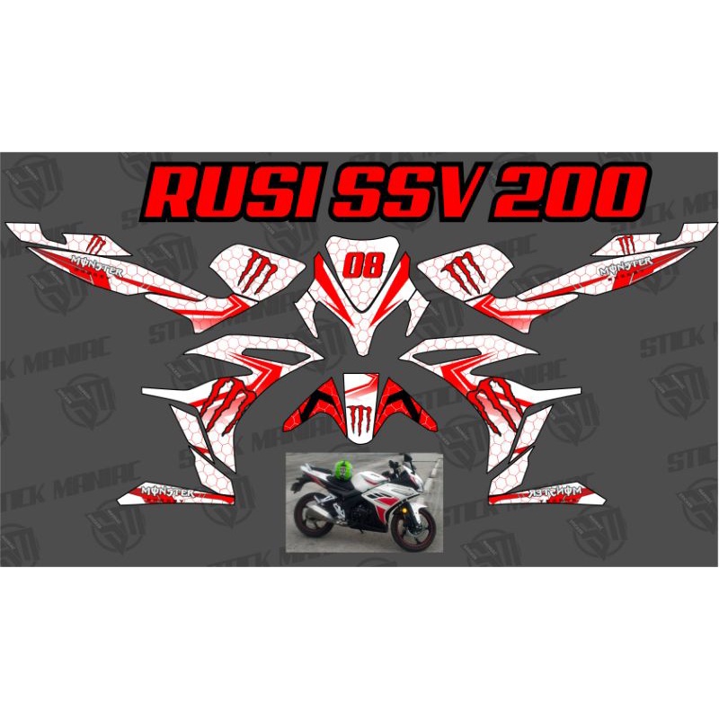 Rusi Gazelle, Rusi SS-v200 full body decals | Shopee Philippines