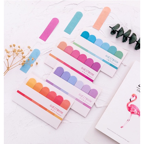 Gradient Color Sticky Notes Self-Adhesive Novelty Mini Memo Pad Label ...