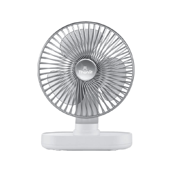 Thunlit Electric Desk Fan Automatic Head Shaking 5000mAh Rechargeable 4 ...