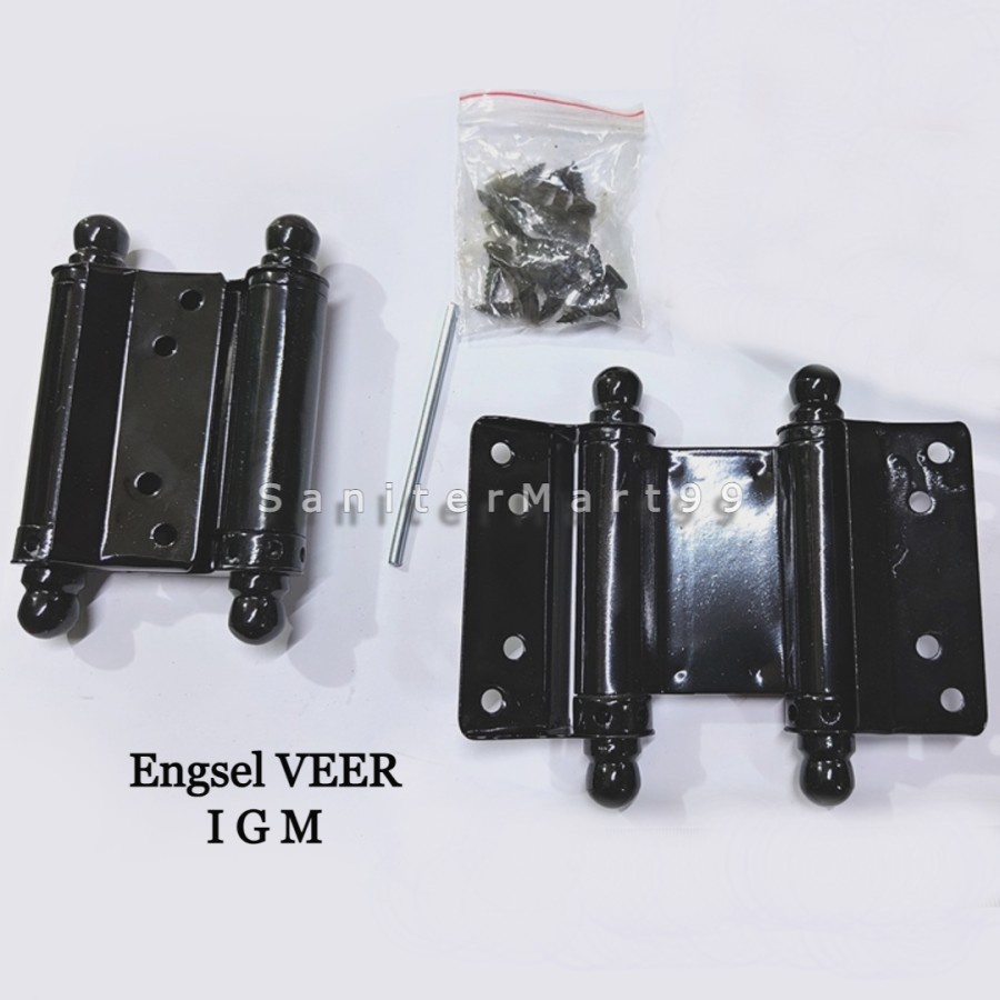 HITAM Igm Black Cowboy Hinges 3" & 4" VEER SPRING HINGE Hinges PER - 3 ...