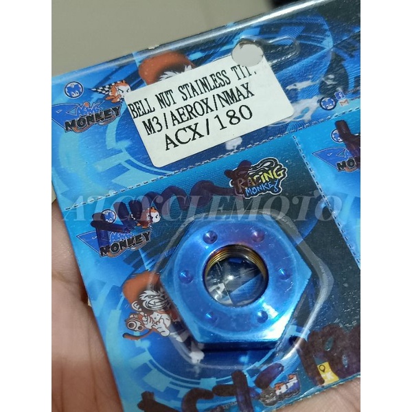 BELL NUT STAINLESS TITANIUM FOR MIO M3/MIO I 125/NMAX/AEROX | Shopee ...