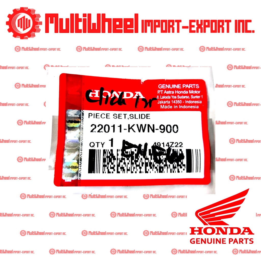 Genuine Slide Piece Set for HONDA CLICK125 (3 pcs per set) | Shopee ...