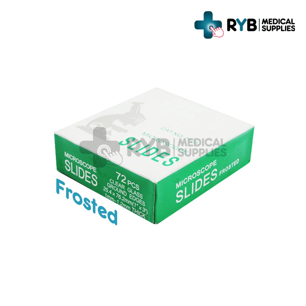 Microscope Glass Slides PLAIN or FROSTED Sail/Partners/Topcare - 72 pcs ( Unground edges ...