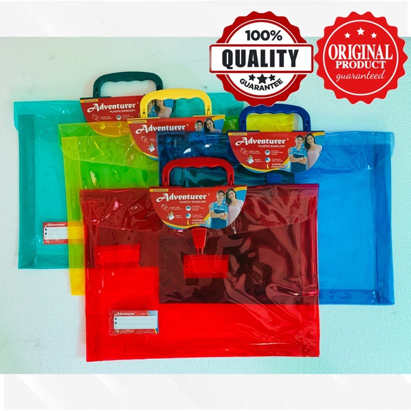 Adventurer Expanding Plastic Envelop LONG with Handle Pushlock | Shopee ...