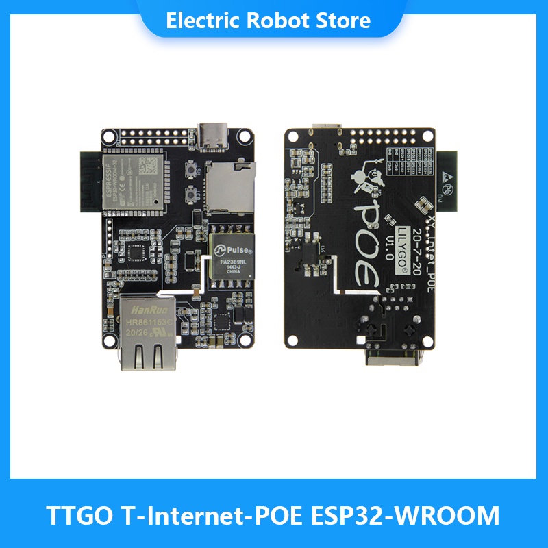 LILYGO® TTGO T-Internet-POE ESP32-WROOM LAN8720A Chip Ethernet Adapter And Downloader Expansion ...