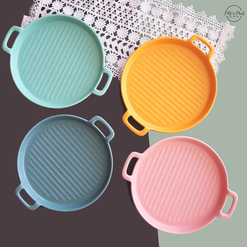 Ceramic Round Griddle Pan Plate | Shopee Philippines
