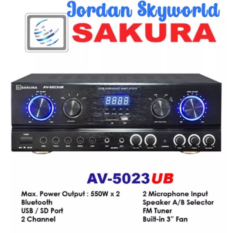 SAKURA AV-5023UB BT KARAOKE AMPLEFIER 550W x 2 | Shopee Philippines