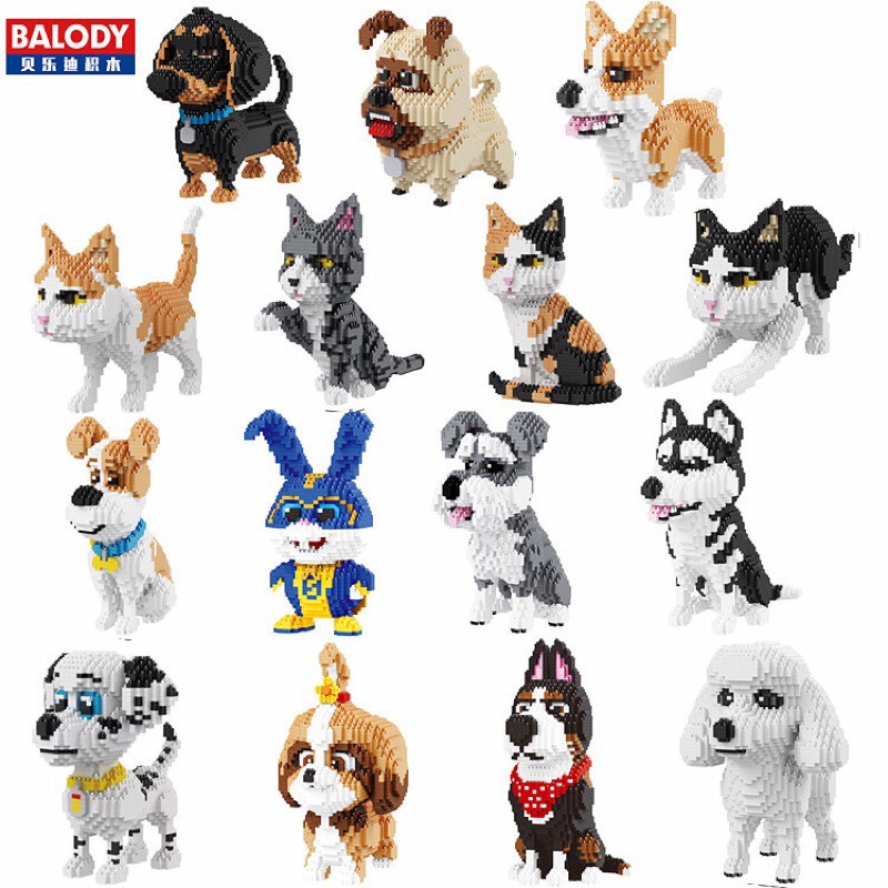 Multi Types Of Nano Dog Building Blocks Balody | Shopee Philippines