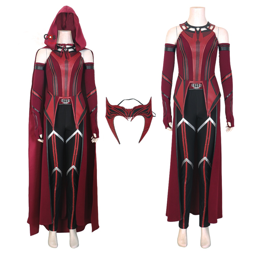 Wanda Vision Scarlet Cosplay Witch Maximoff Cosplay Costume Halloween ...