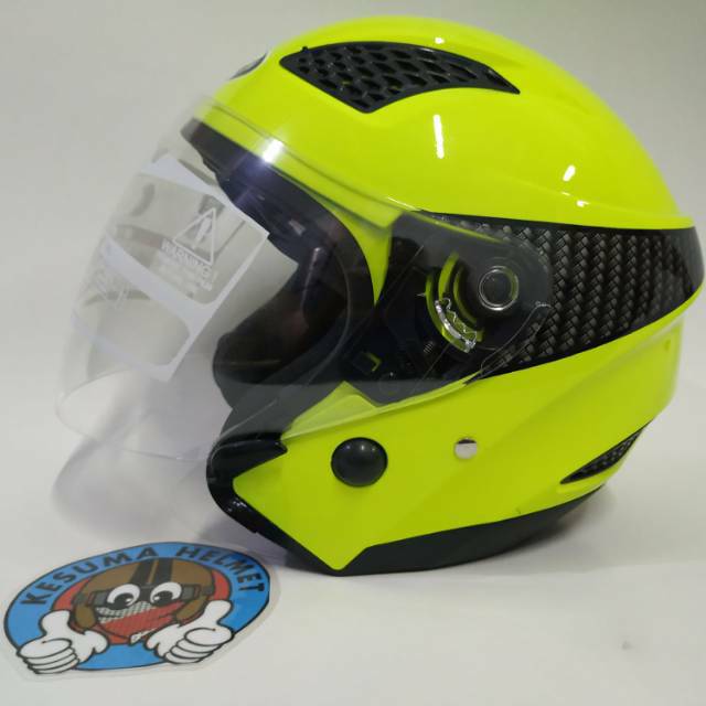 Zeus Yellow Half Face Helmet. | Shopee Philippines