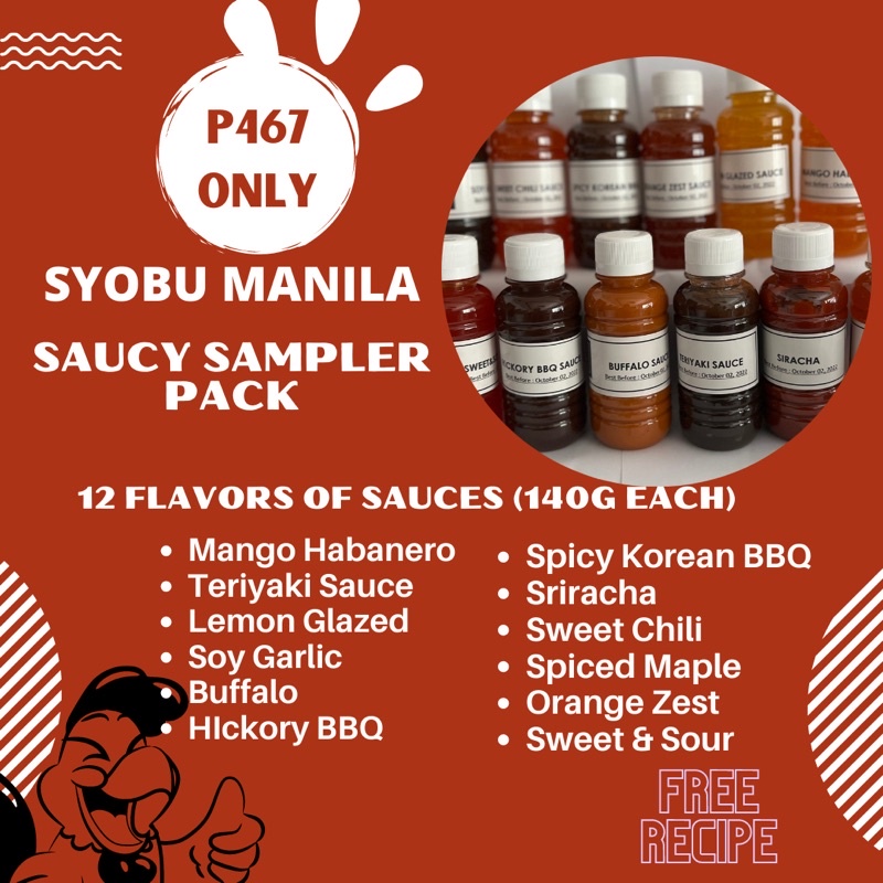 Unliwings Sauce Sample Pack ( 12 flavors ) | Shopee Philippines