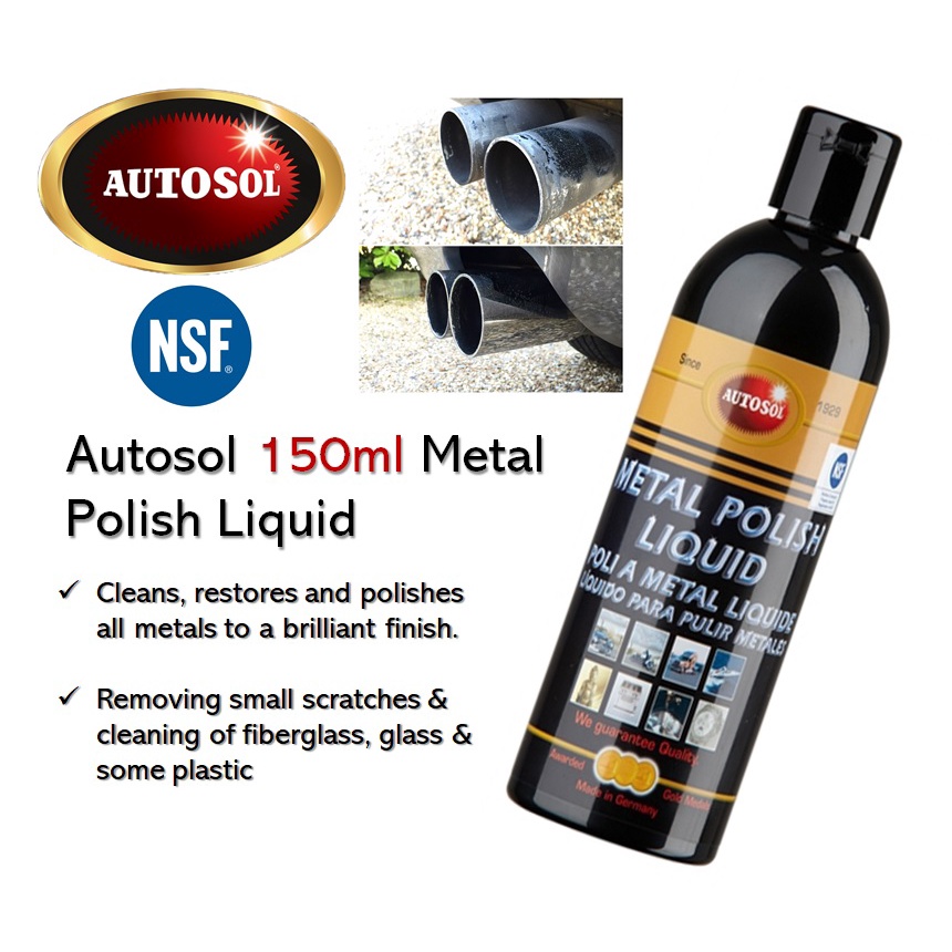 AUTOSOL 150ml Metal Polish Liquid For Remove Scratches & Cleaning ...