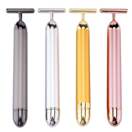 24K Gold Bar T Type Electric Golden Beauty Stick V Face Artifact Facial ...