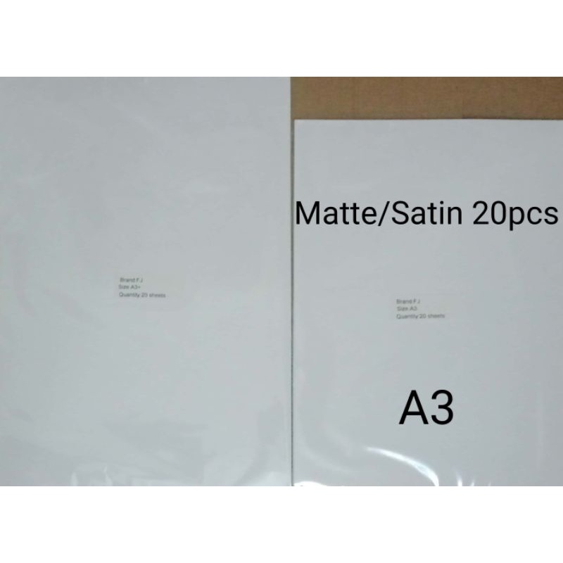 Fujifilm A3 A3+ RC Glossy/Matte Photo Paper 260gsm 20pcs | Shopee ...