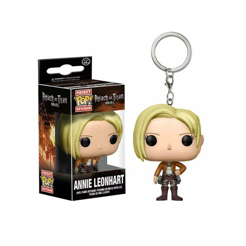 Anime Attack on Titan Funko POP Keychain PVC Levi Eren Jager Annie ...