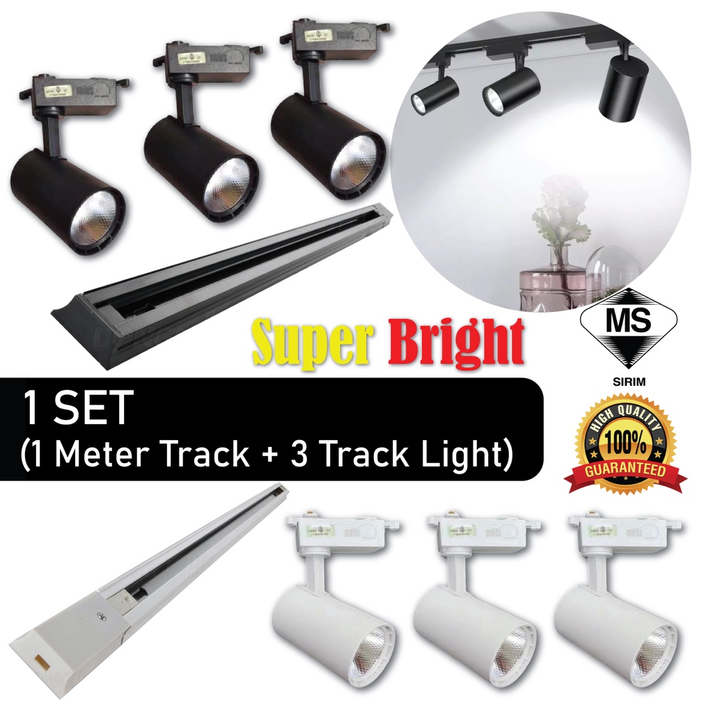 ECO Series Track Light 7W/12W Track Bar LED Ceiling Track Light Black ...