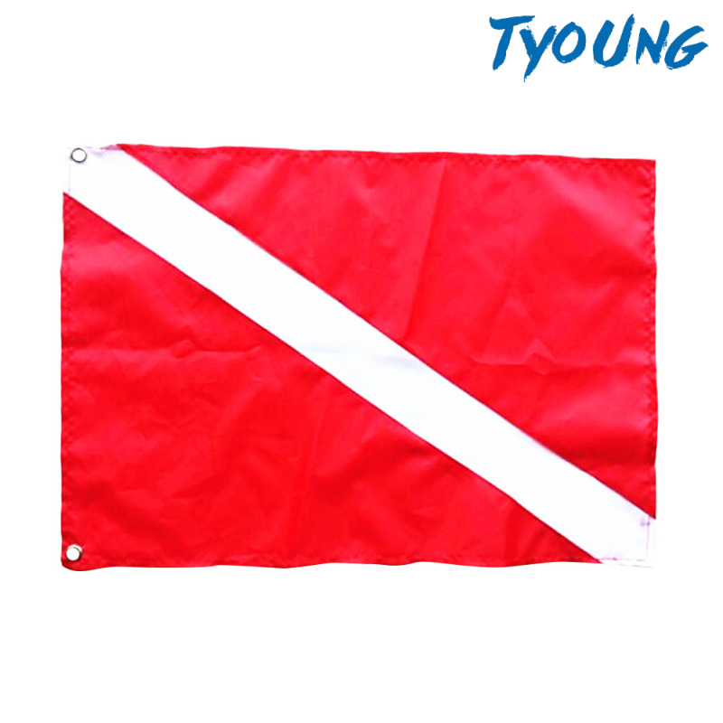 [Ready ] Red White Snorkeling Flag Scuba Diving Flag Water Sport ...