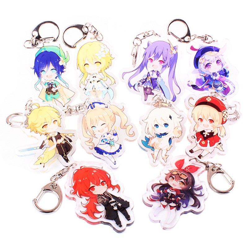 Genshin Impact Cute Chibi Thick Acrylic Keychains | Shopee Philippines