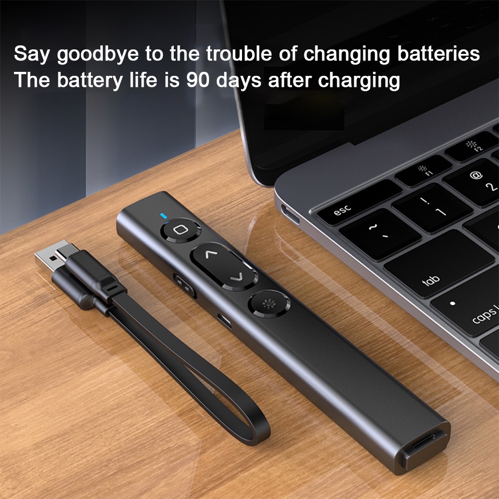 Recharge 2.4Ghz Wireless PowerPoint Clicker Laser Pointer PPT Remote ...