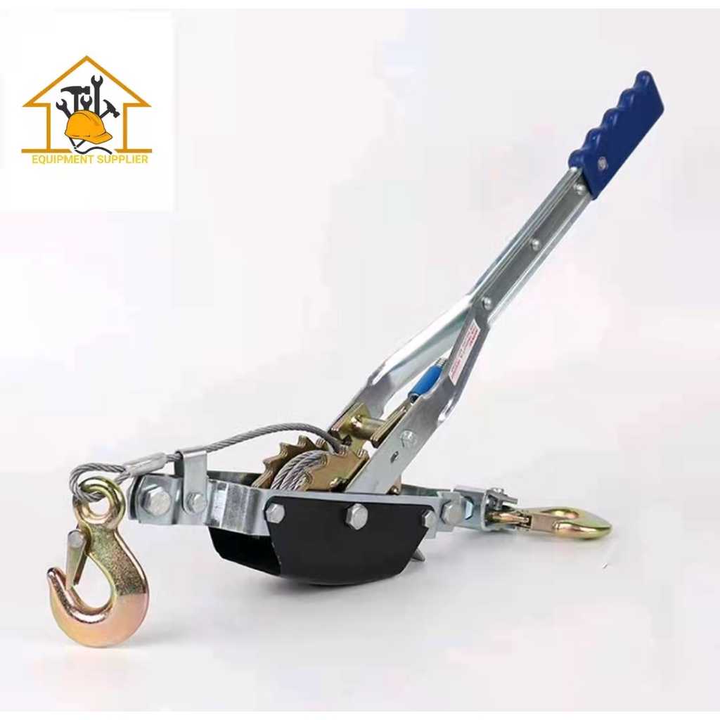 DOUBLE HOOK TIGHTENER HAND PULLER PAT GRIP RATCHET PULLER WIRE ROPE ...