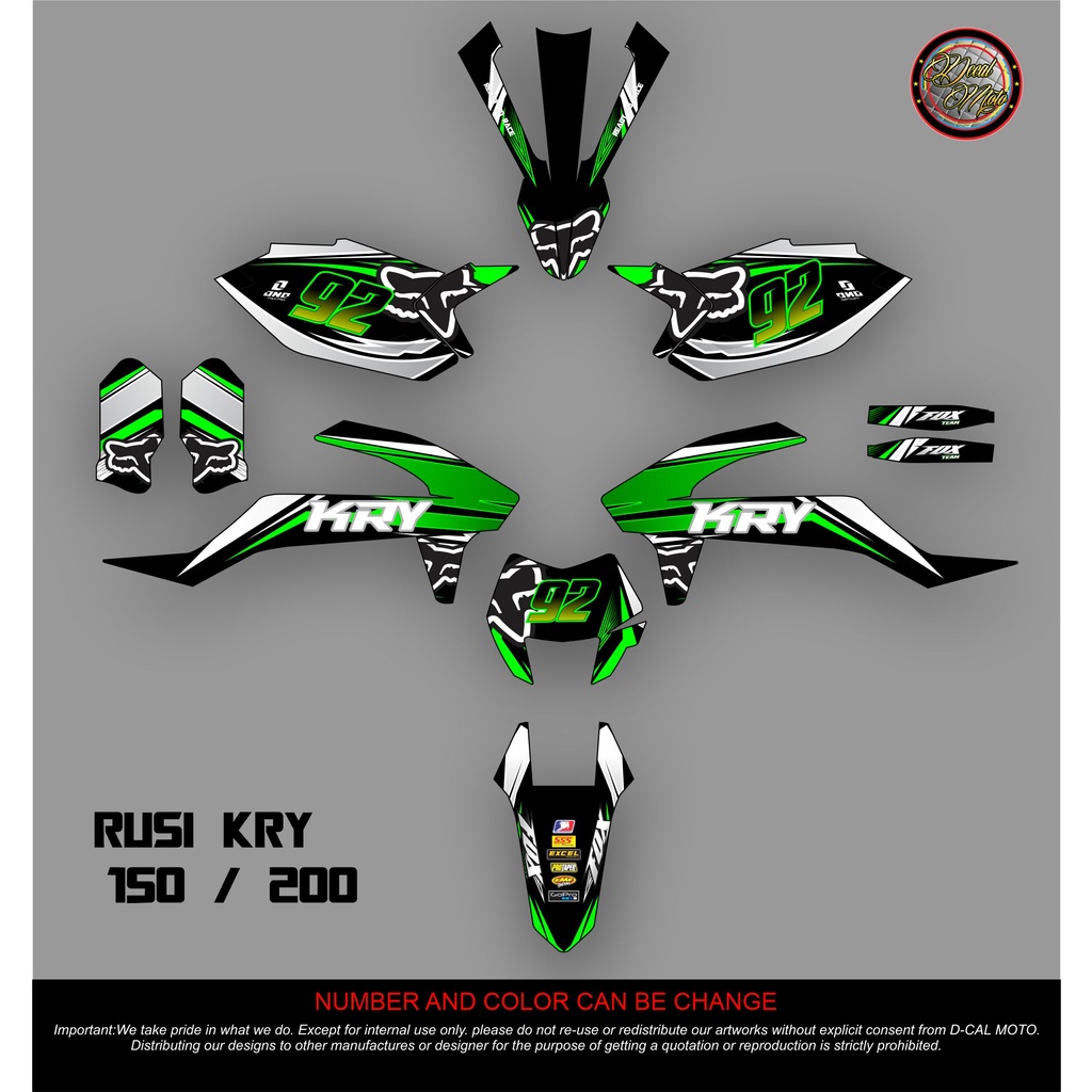 Decals, Sticker, Motorcycle, Decals Sticker for RUSI KRY 150/200 FDX ...