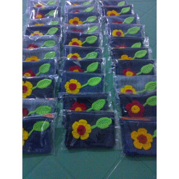 wallet maong with crochet flower design | Shopee Philippines