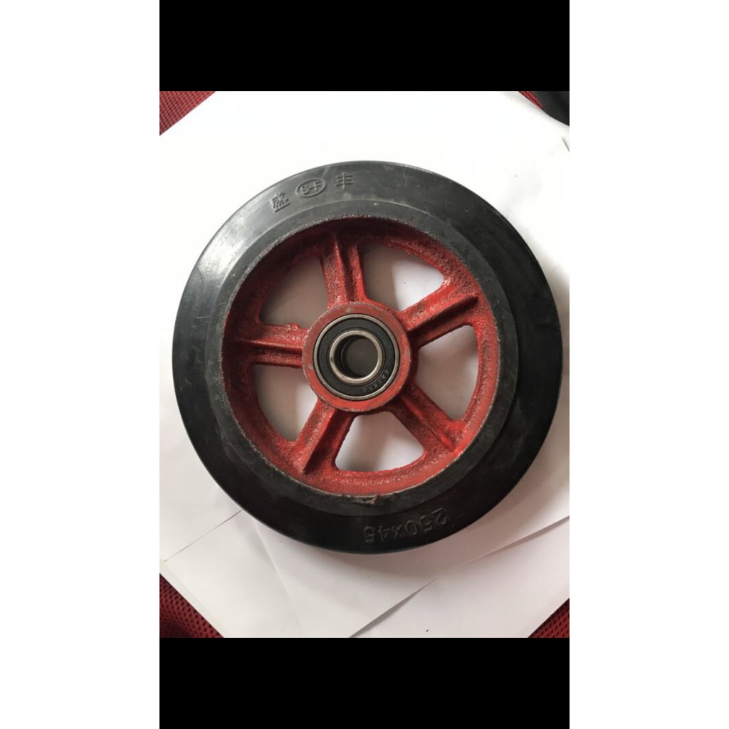Rubber Wheel Gulong for push cart Pushcart Kartilya Heavy Duty 6 ...
