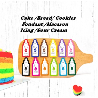 12 Colors Food Coloring Colouring Set Baking Edible Pigment for Cake ...