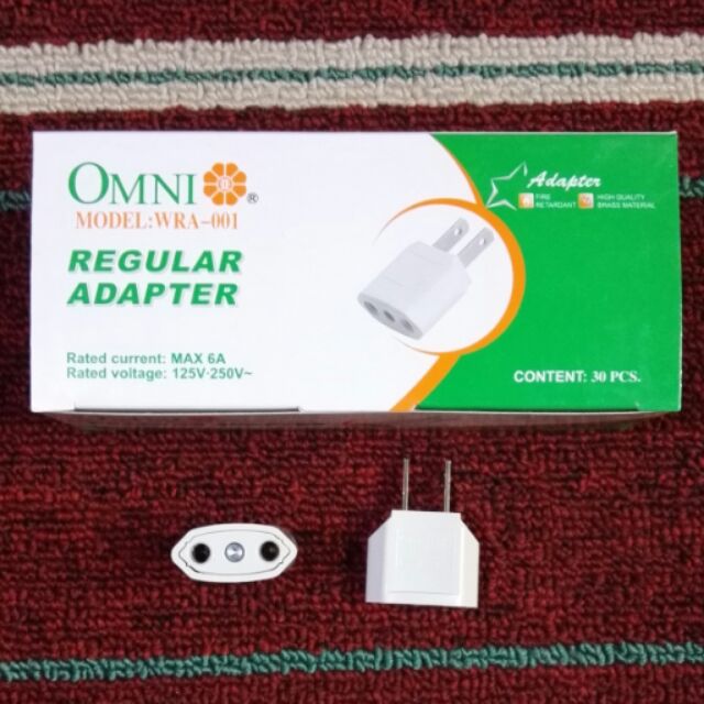 Omni Regular Adapter / Round to Flat Adapter WRA-001 | Shopee Philippines