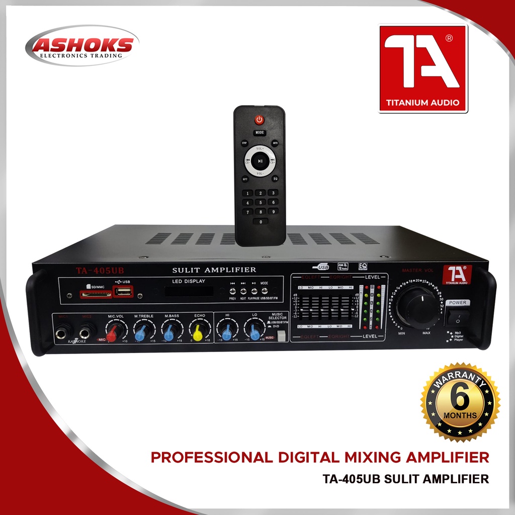 TITANIUM AUDIO TA-405UB Sulit Amplifier Professional Digital Mixing ...
