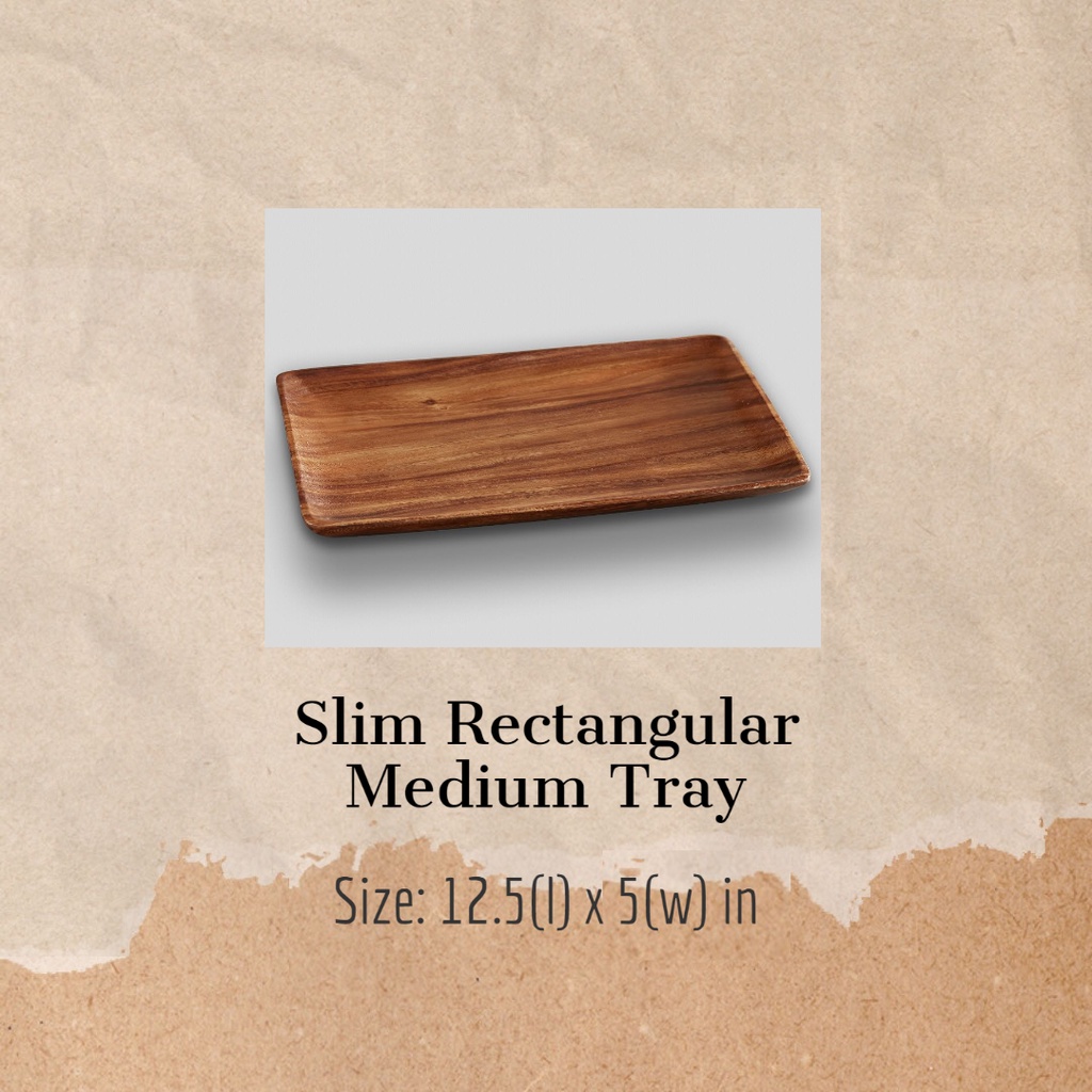 100% Locally-made and Handcrafted Acacia Wood Tray | Shopee Philippines