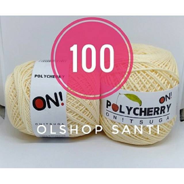 Onitsuga POLYCHERRY Knitting Yarn LIGHT CREAM color (100) | Shopee ...