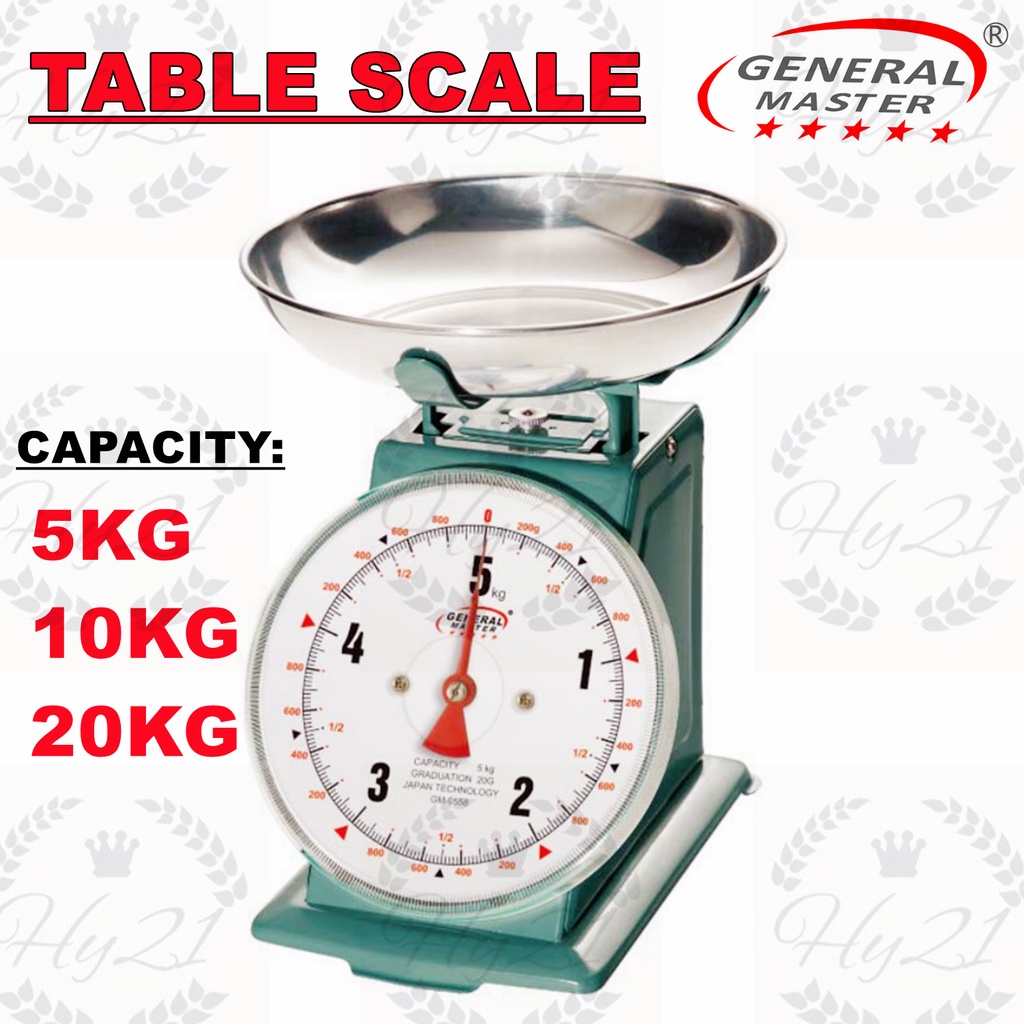 General Master Weighing Scale/Table Scale Dial Spring Scale 20kg GM ...