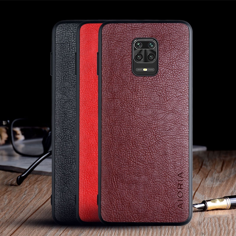 PU Leather skin case for Xiaomi Redmi Note 9S Soft TPU&Hard PC 2in1 ...
