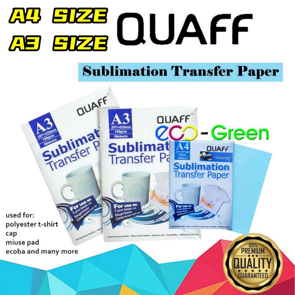 Quaff Sublimation paper green A4 size A3 size 100gsm | Shopee Philippines