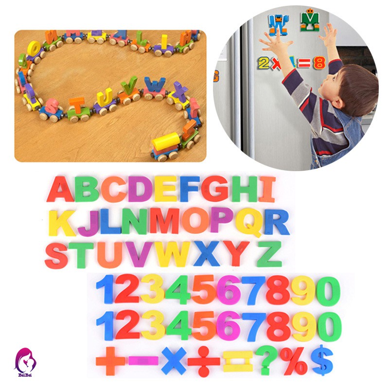 INSTOCK 1 Set Cute Colorful Magnetic Fridge Letters / Numbers Teaching ...